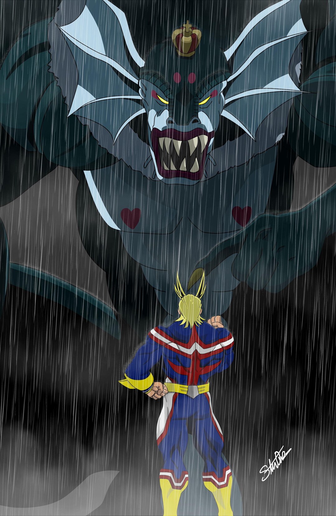 I Am Here! All Might Art - Etsy