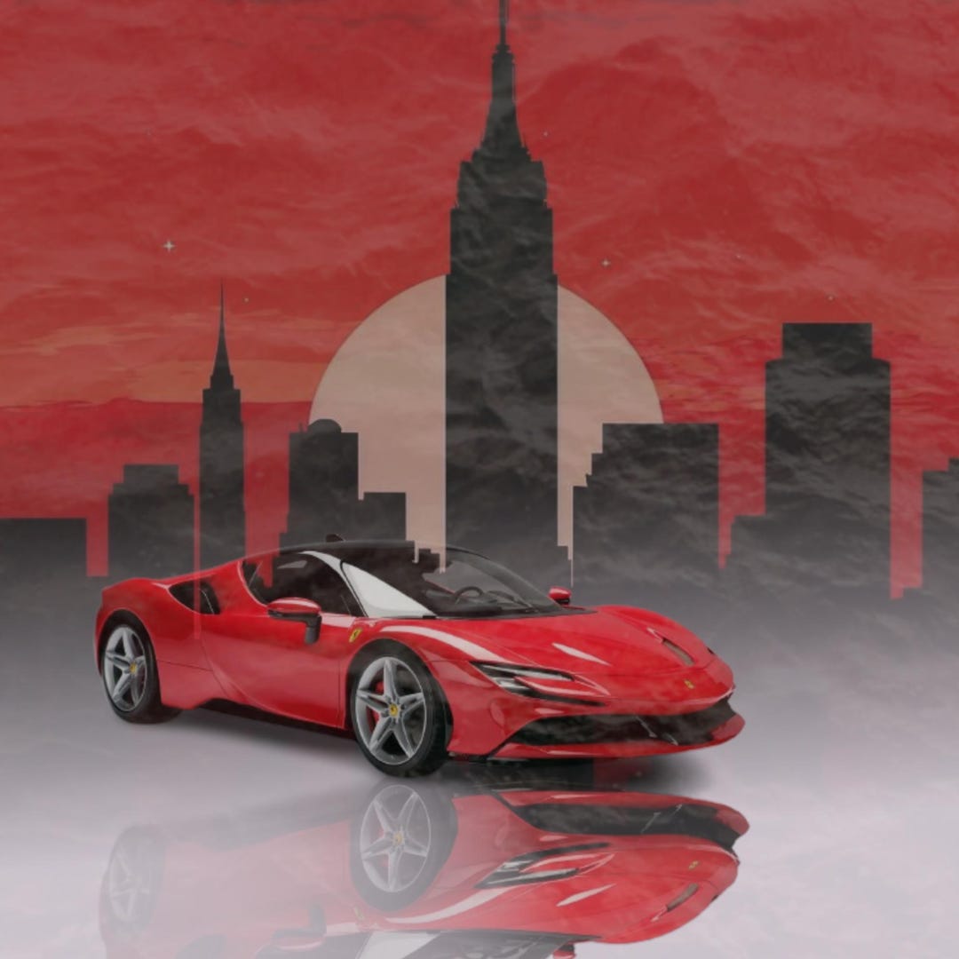 Ferrari Digital Art Print I Instant Download - Etsy