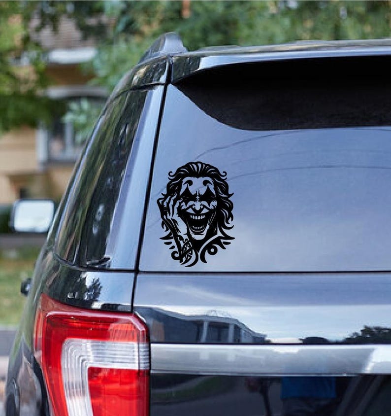 Joker Vinyl Car Decal - Etsy