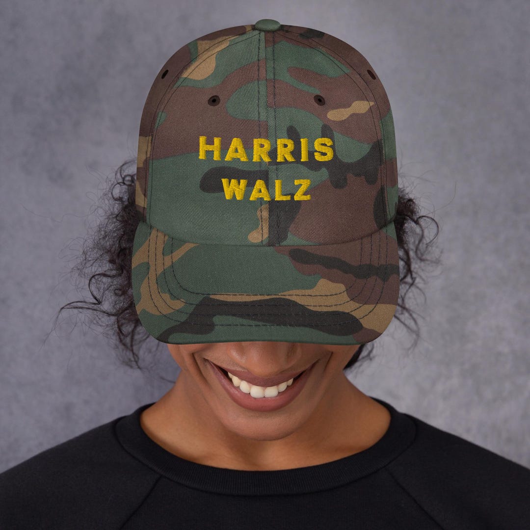 Kamala Harris 2024 Tim Walz Camo Trucker Hat, Midwest Princess Hat ...