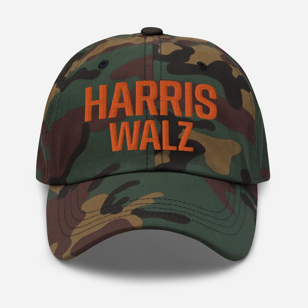 Embroidered Kamala Harris 2024 Tim Walz Camo Trucker Hat, Midwest ...