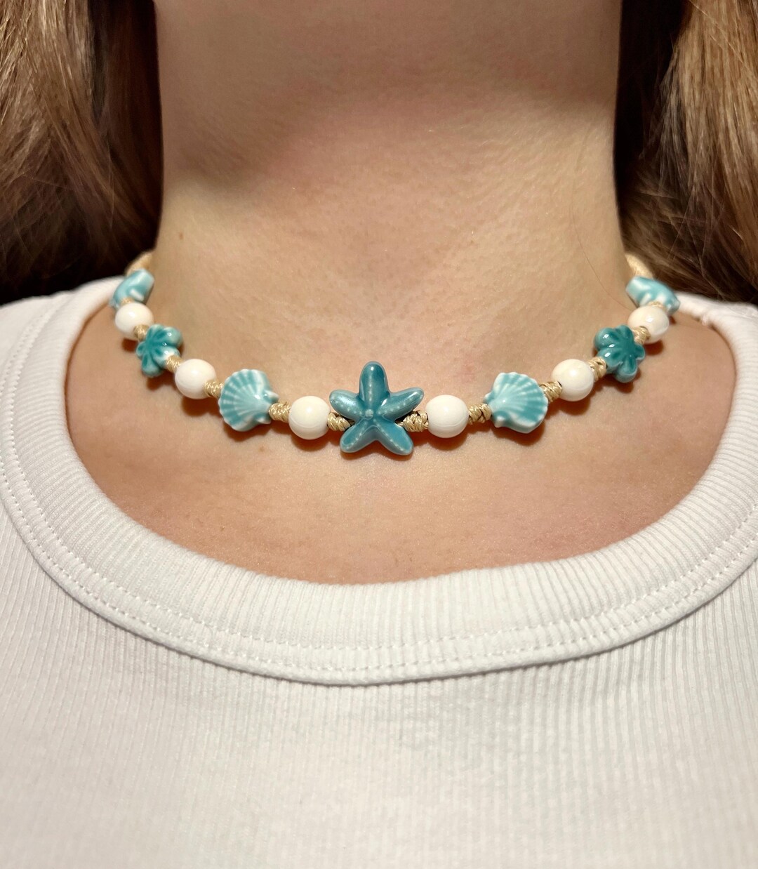 Sea Star Necklace, Adjustable Choker, Choker, Mermaid Necklace ...