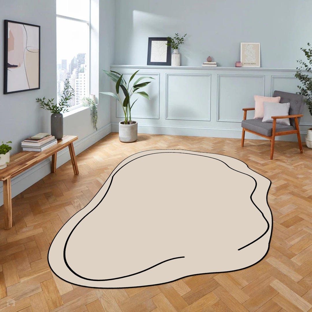 Irregular Shape Area Rug, Fraqment Unique Shape Carpet, Turkish ...