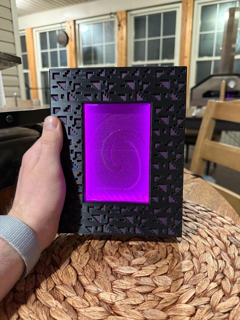 Minecraft-inspired Nether Portal 3D Print - USB Plug in Light up Desk ...