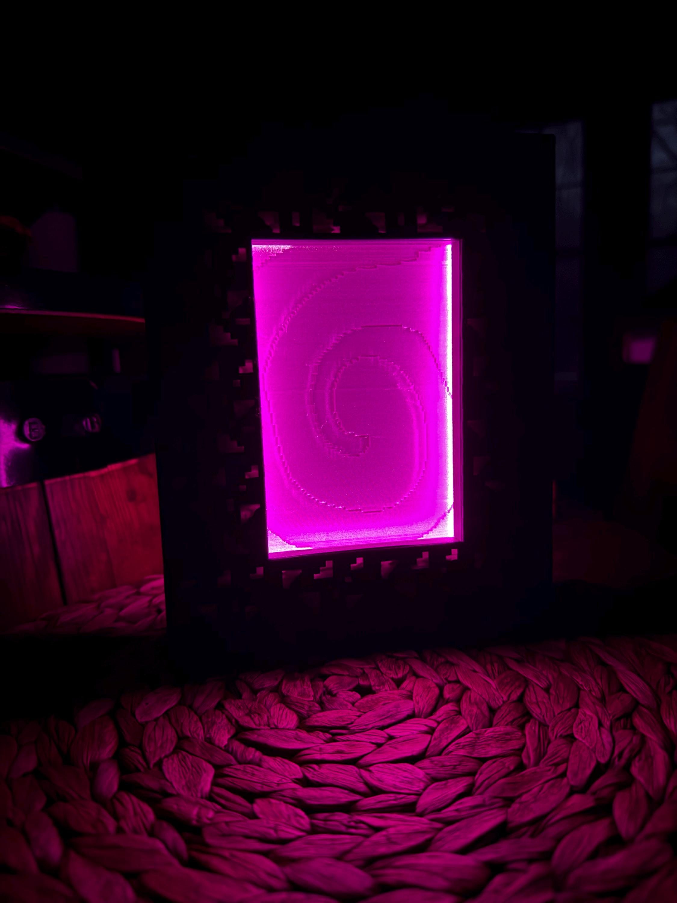 Minecraft-inspired Nether Portal 3D Print - USB Plug in Light up Desk ...