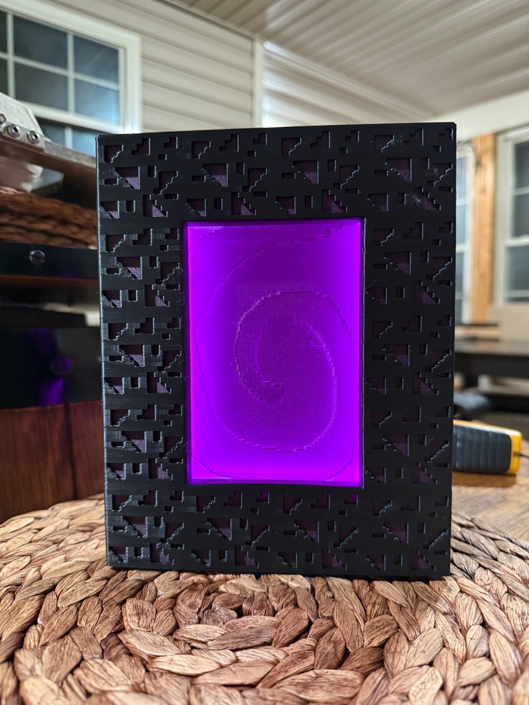 Minecraft-inspired Nether Portal 3D Print - USB Plug in Light up Desk ...