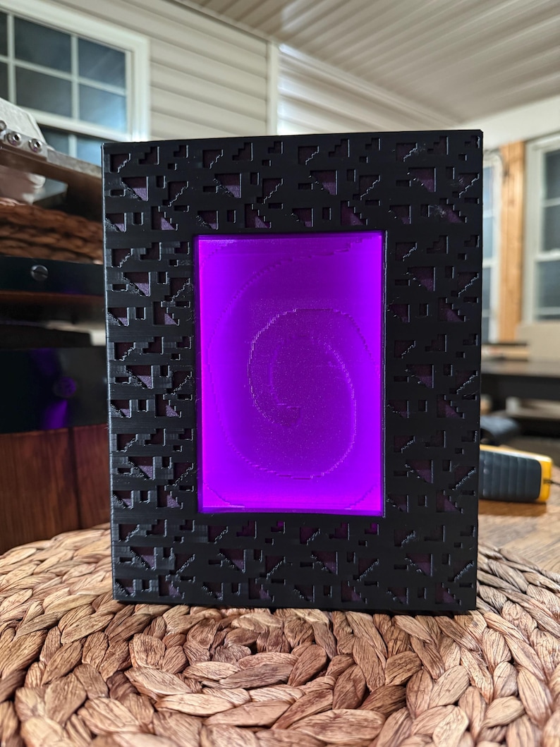 Minecraft-inspired Nether Portal 3D Print - USB Plug in Light up Desk ...