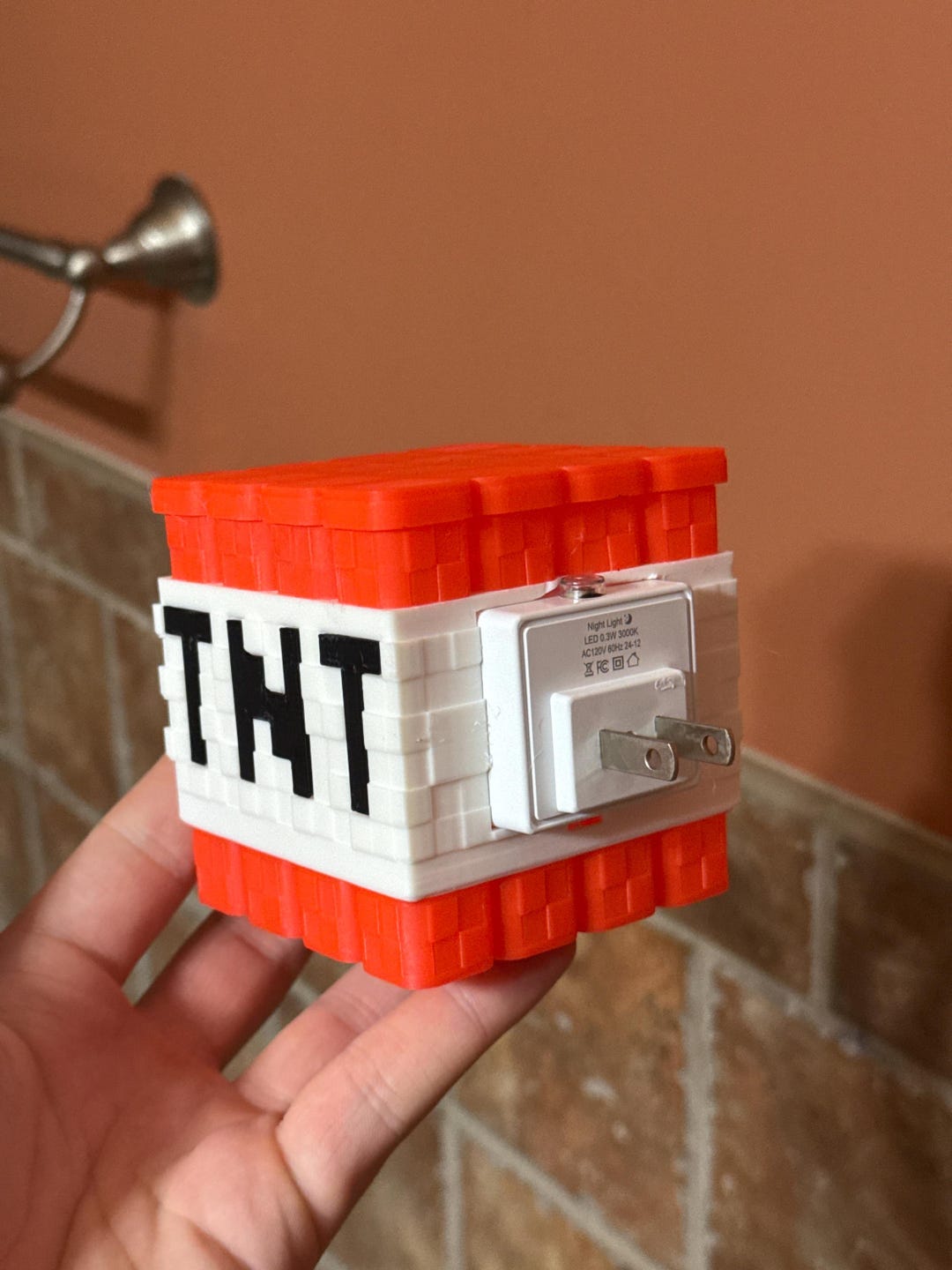 Mini TNT Minecraft-inspired Plug in Night Light for Kids or Gaming ...