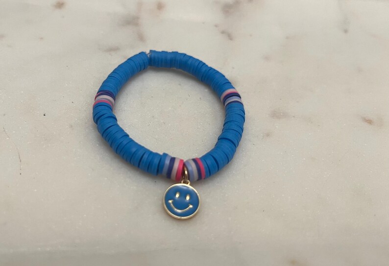 Preppy Clay Bead Smiley Face Bracelets limited Edition - Etsy