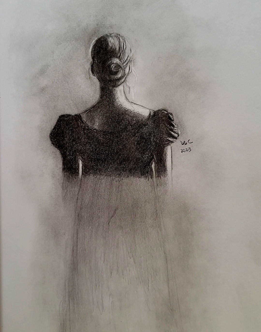 Sleepwalking, Pencil and Charcoal Drawing on Paper, Unframed, Original ...