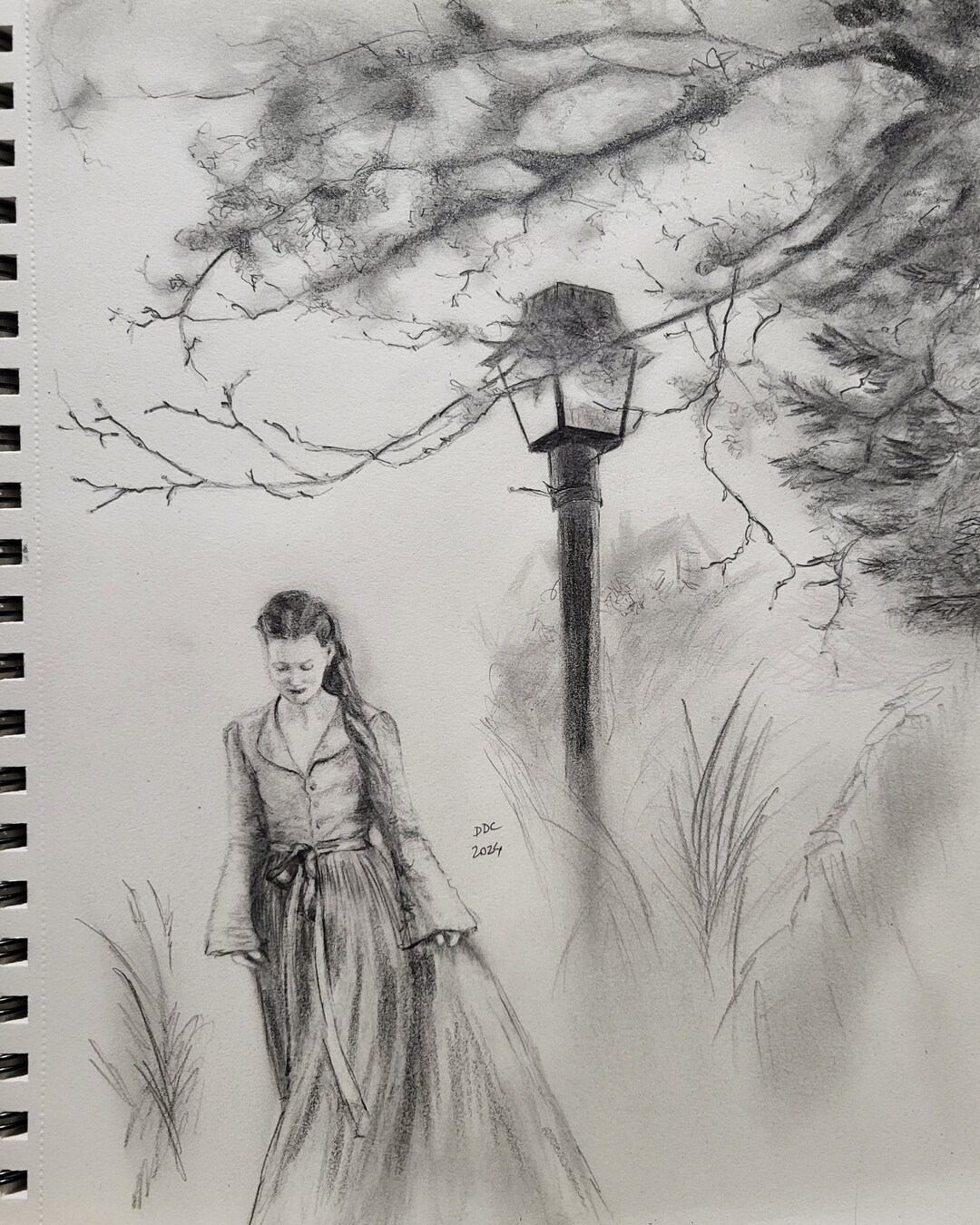 The Morning Walk Original Pencil Drawing on Paper, Done by Hand ...