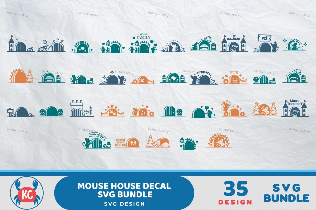 Mouse House Decal Bundle, SVG, Mouse Vinyl, Decorative Vinyl, Decal ...