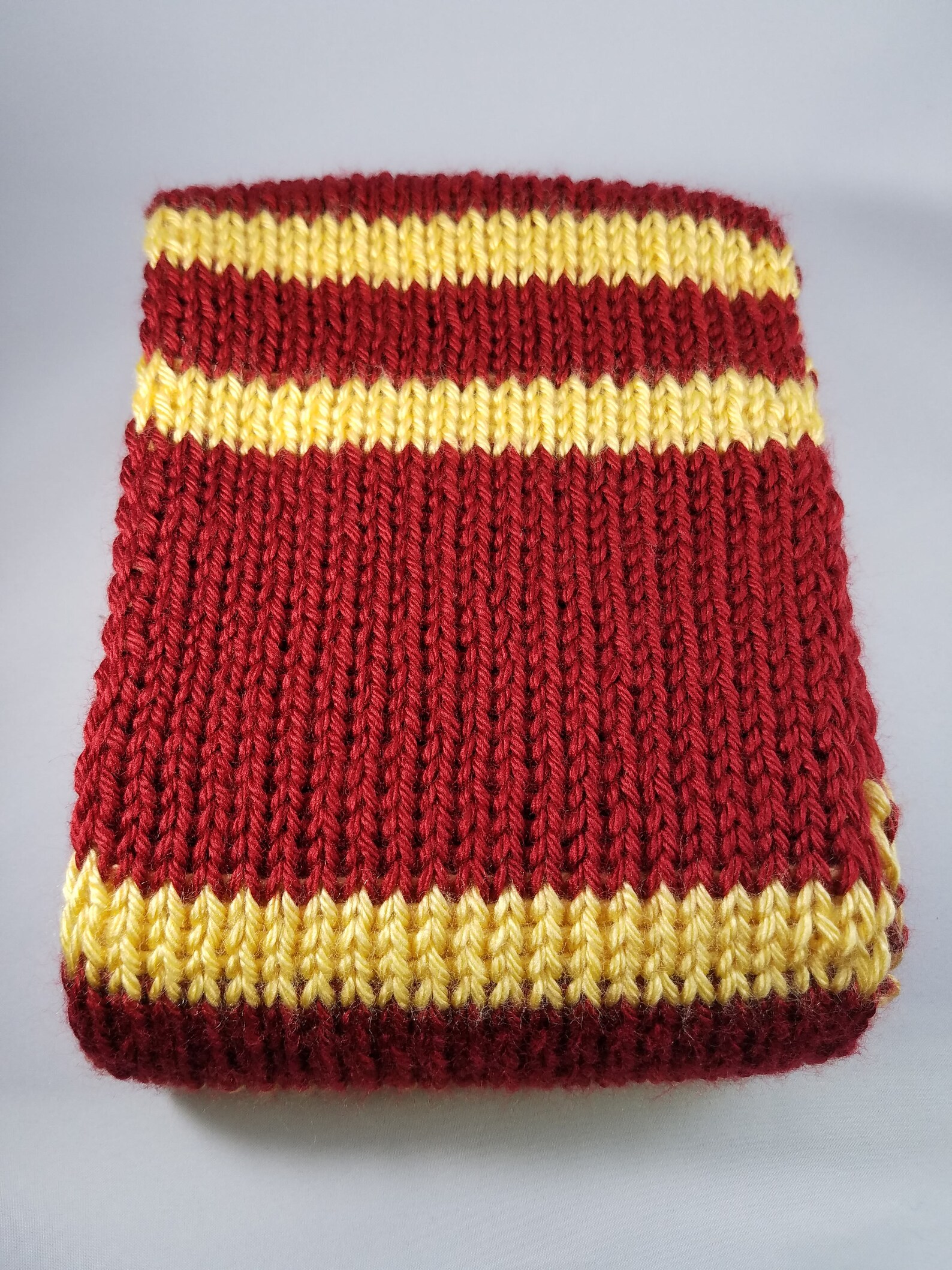 Red and Yellow Striped Scarf - Etsy
