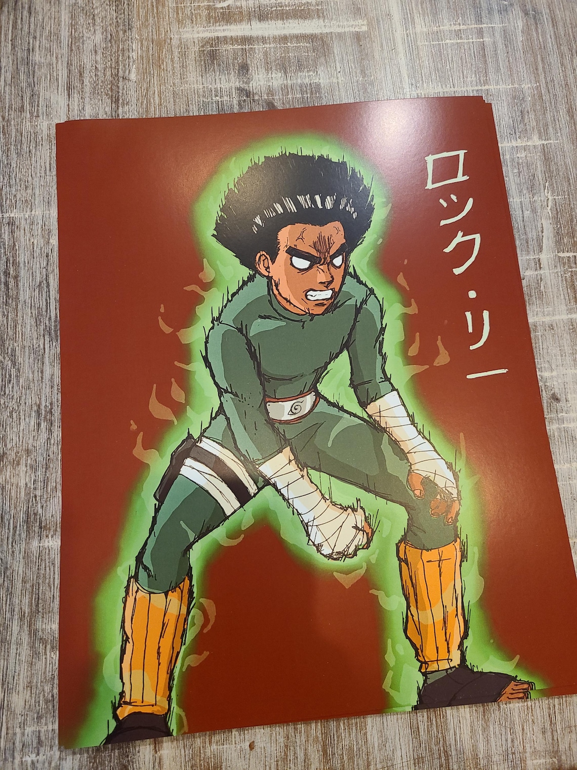 Rock Lee Original Art Print Poster 11 8.5 Inch Naruto - Etsy