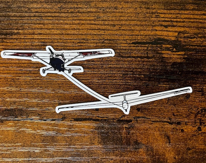 Glider Tow Cessna 182 Sticker | Blanik L-23 Vinyl Decal | 4x2.5 Inch ...