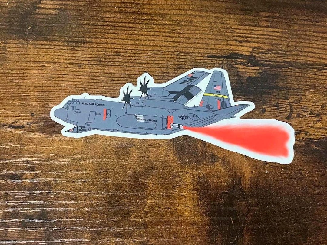 C-130 Aerial Firefighter Sticker: Wyoming Air National Guard MAFFS 5 ...