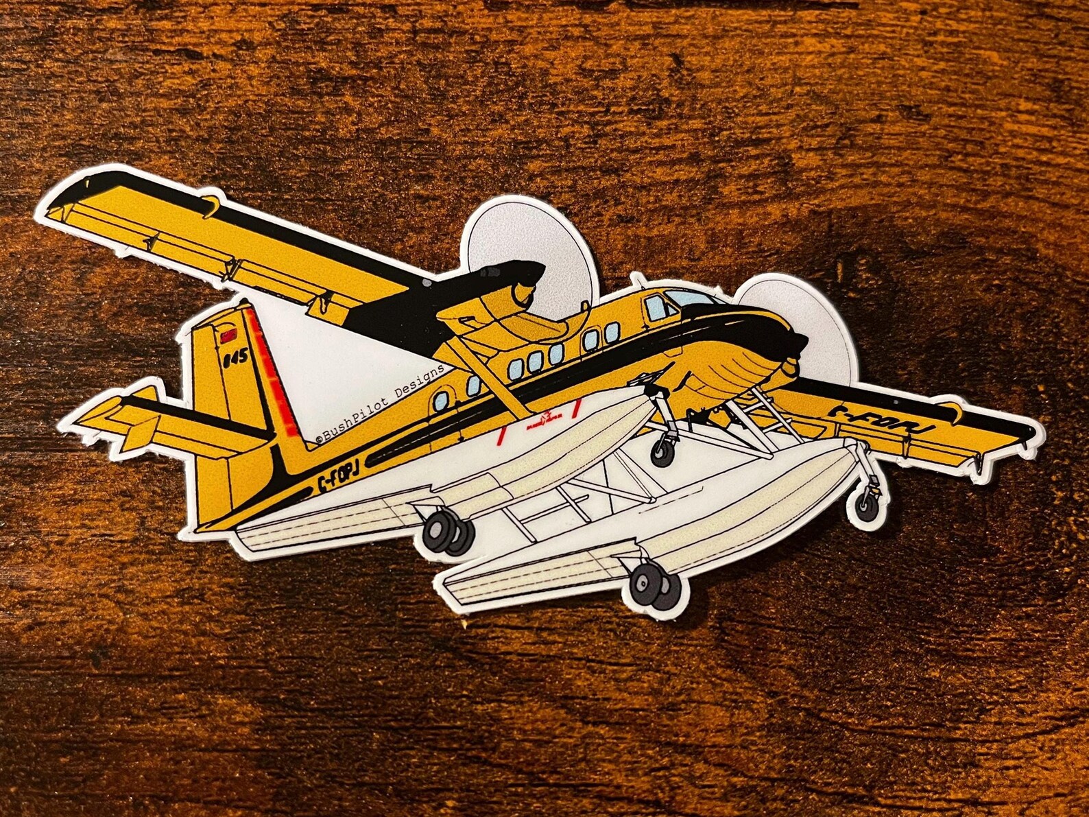 Twin Otter Airplane Sticker, 4X2.7 Inch DHC-6 Sticker Vinyl Sticker ...