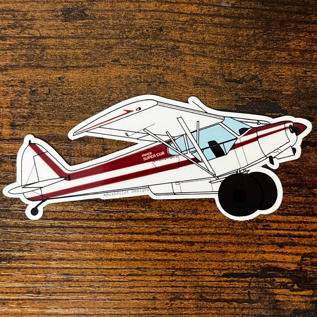 Super Cub PA-18 Bush Plane Decal | Pilot Vinyl Sticker | Aviation Gift ...