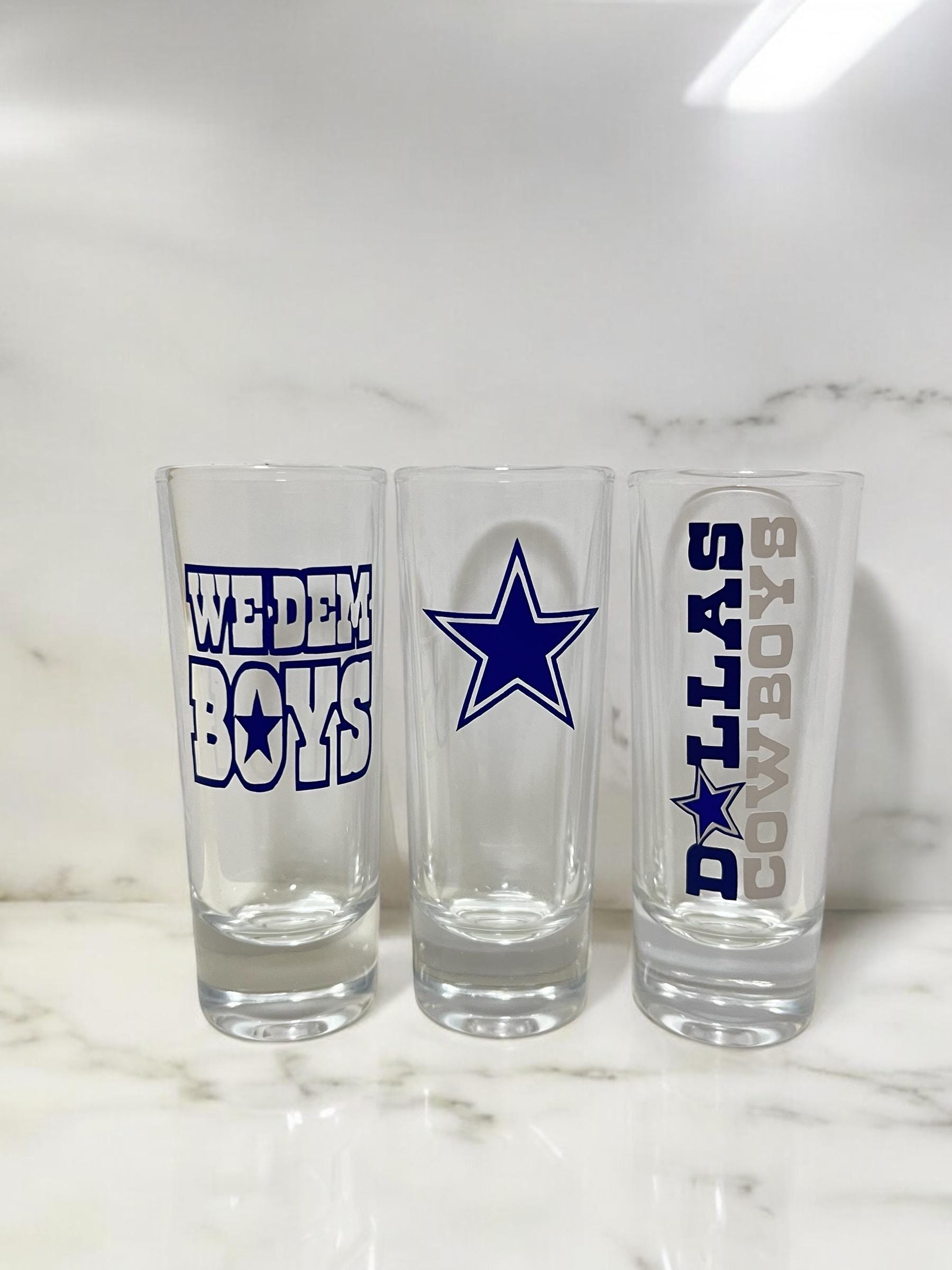 Dallas Cowboys Custom Set of 3 - 2oz Shot Glasses - Personalized NFL ...