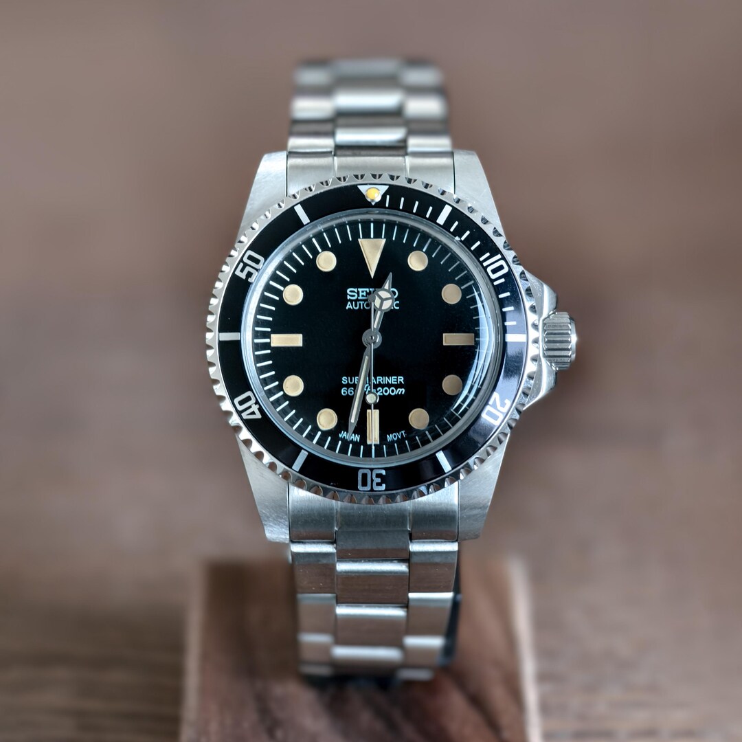 Custom Mod No Date Sub Milsub 39mm Acrylic Crystal NH38A NH38 NH35 ...