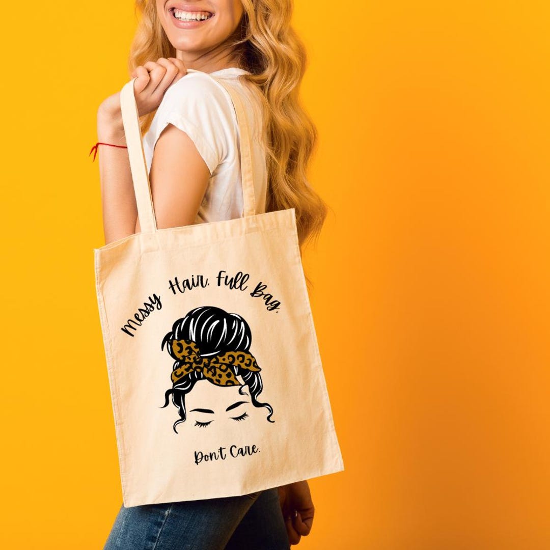 Messy Hair Full Bag Tote Bag Cute & Stylish Canvas Tote Perfect for ...