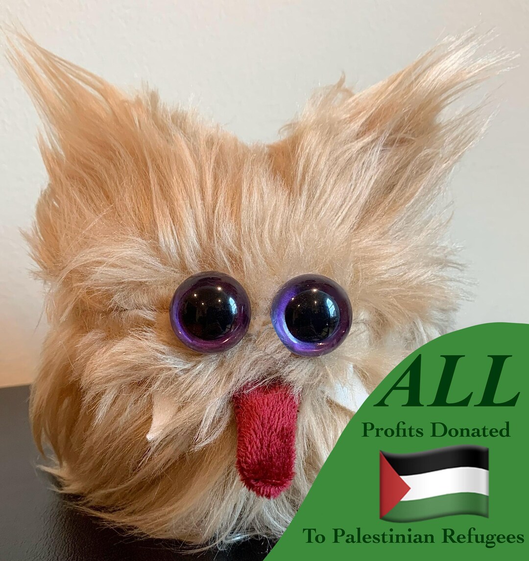 Stuffed Animal Handmade Cat Plush Demon Kids Gift to Free Palestine ...