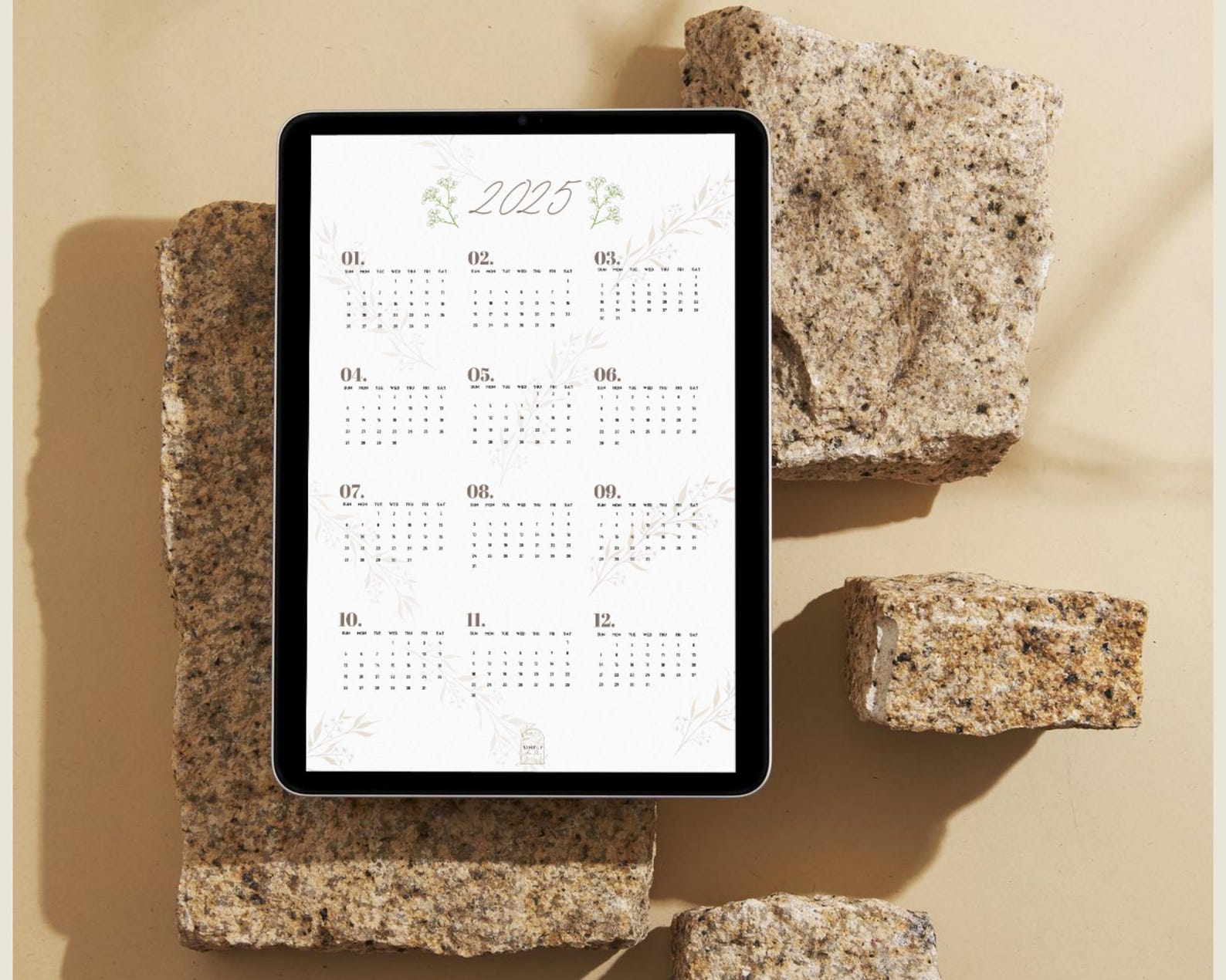 2025 Printable Calendar; Single Page Calendar; Full Year Calendar ...