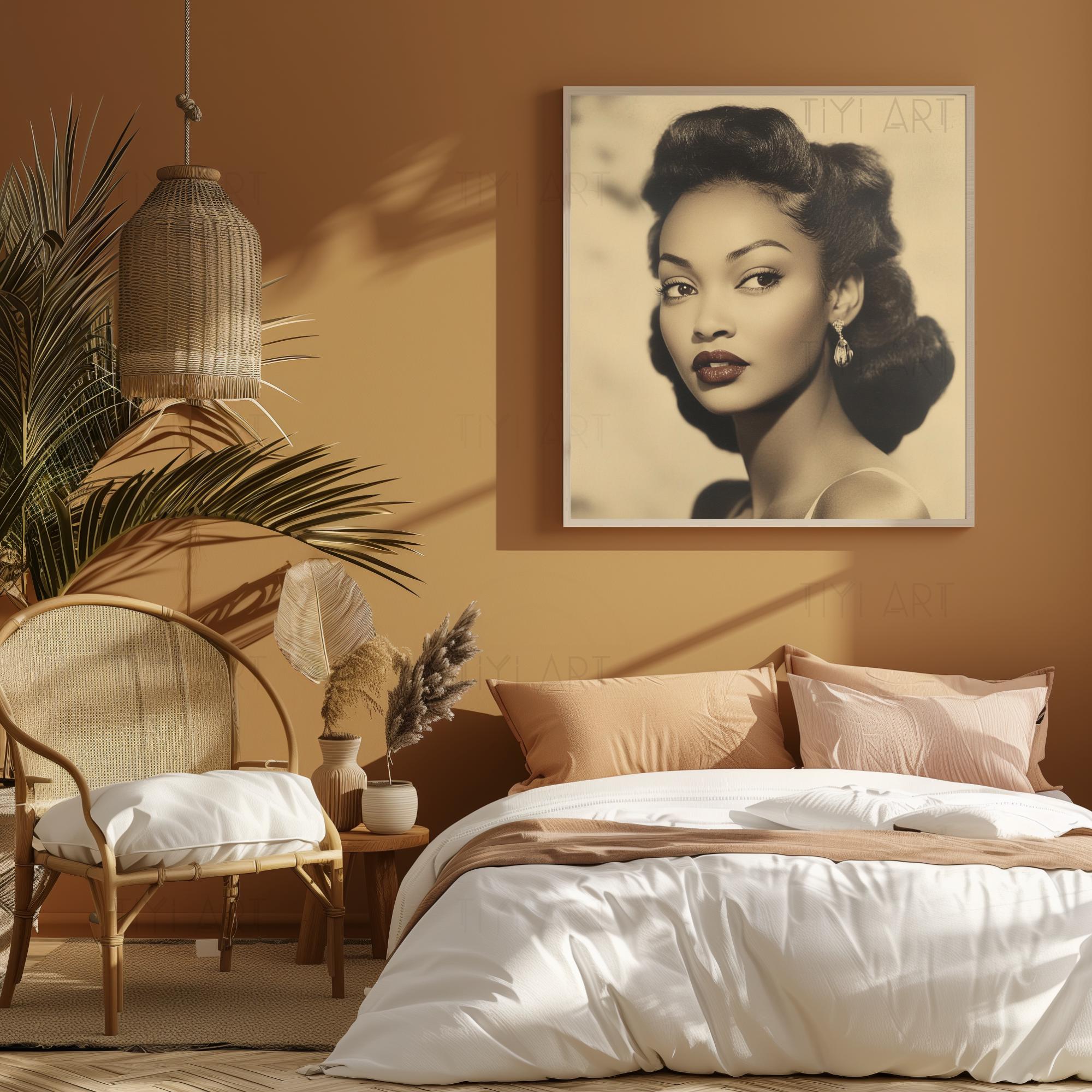 Elegant Makeda Black Woman Portrait Vintage Old School Photography ...