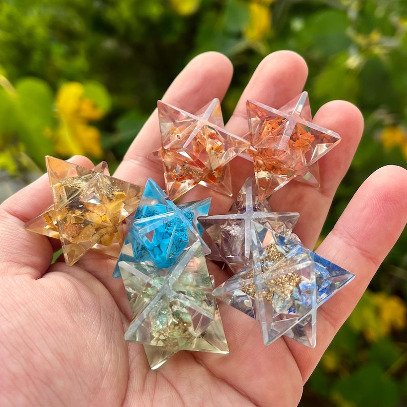 7 Chakra Merkaba Star Set Orgone Healing Sacred Geometry Meditation ...