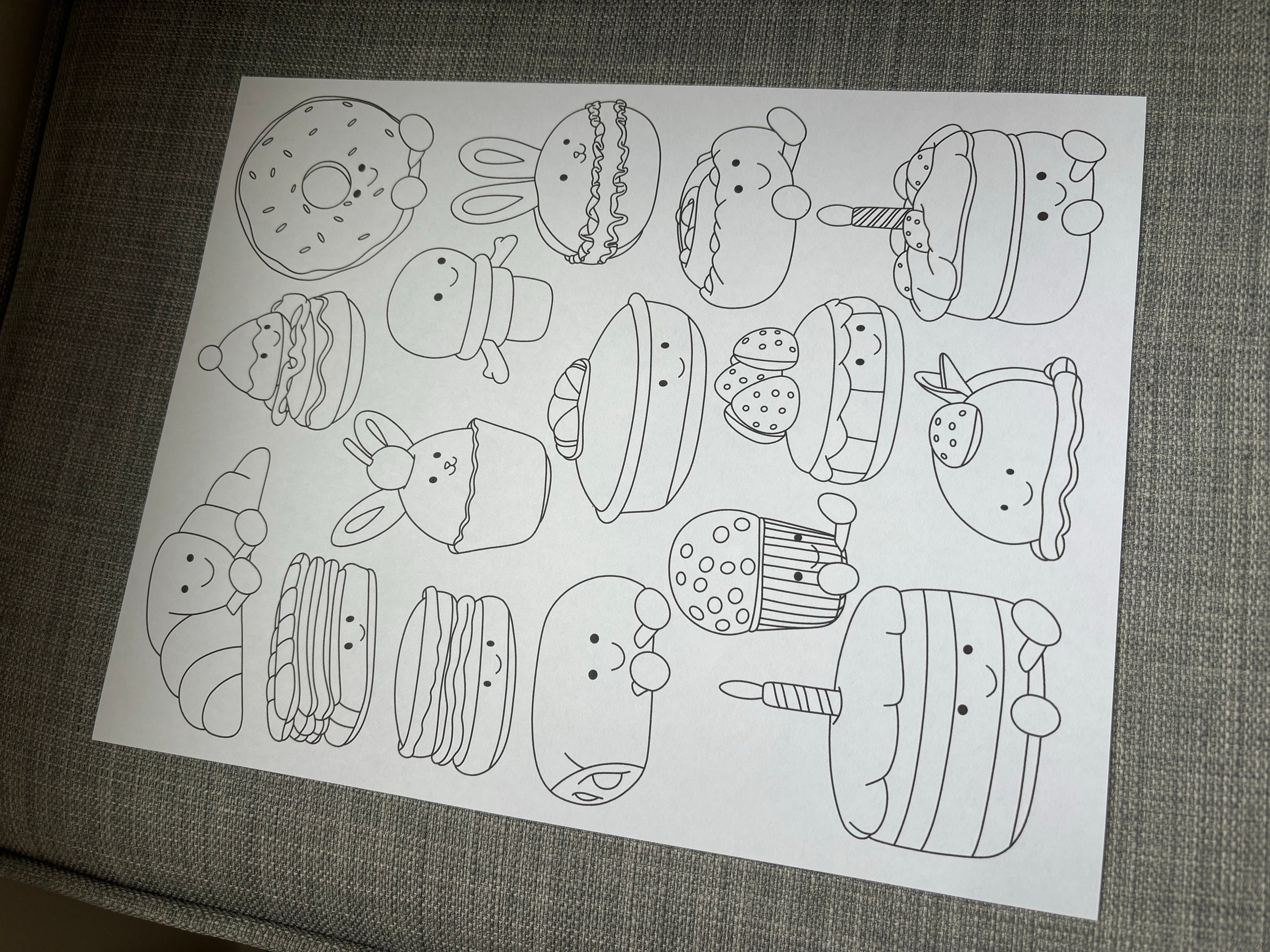 Jellycat Amuseables Dessert Coloring Sheet unofficial - Etsy