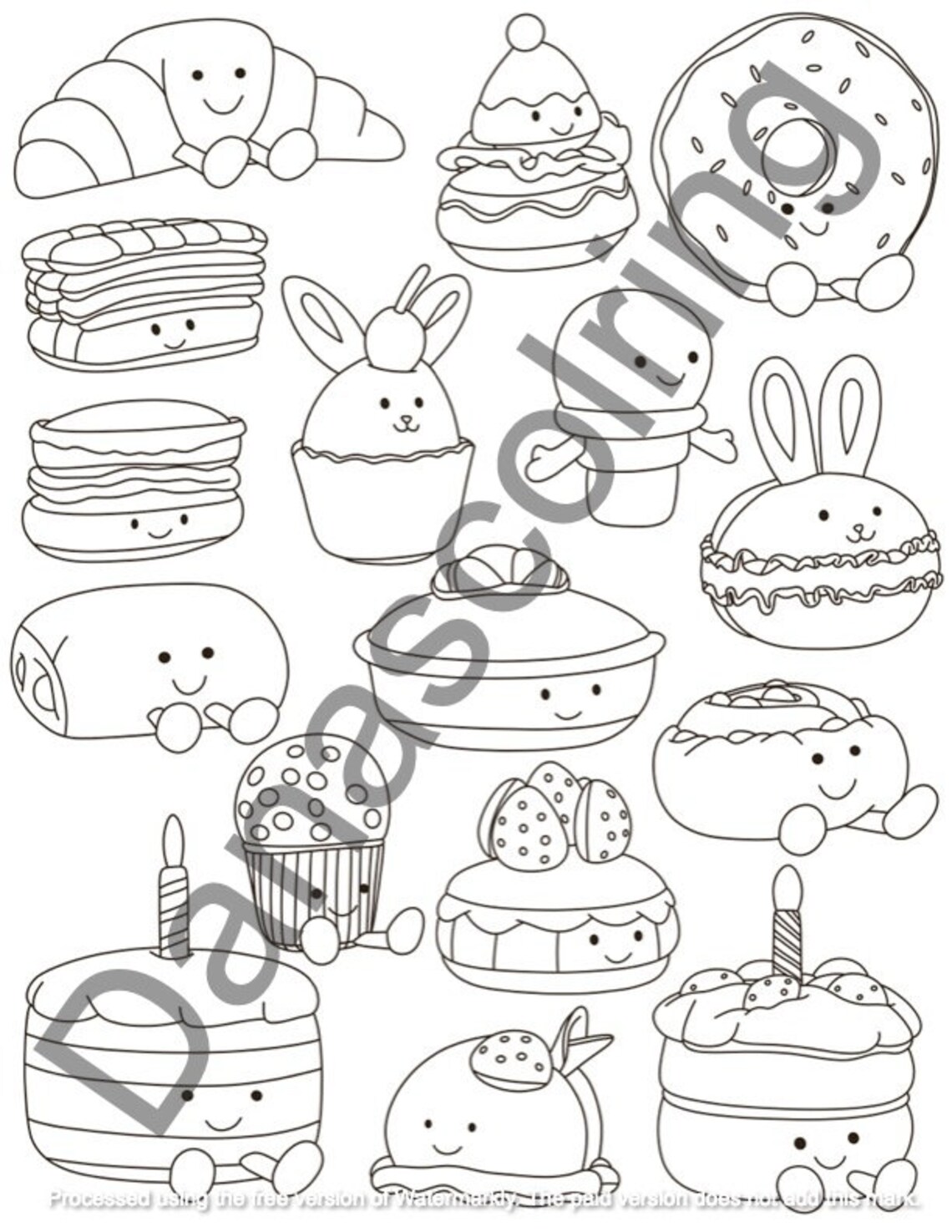 Jellycat Amuseables Dessert Coloring Sheet unofficial - Etsy