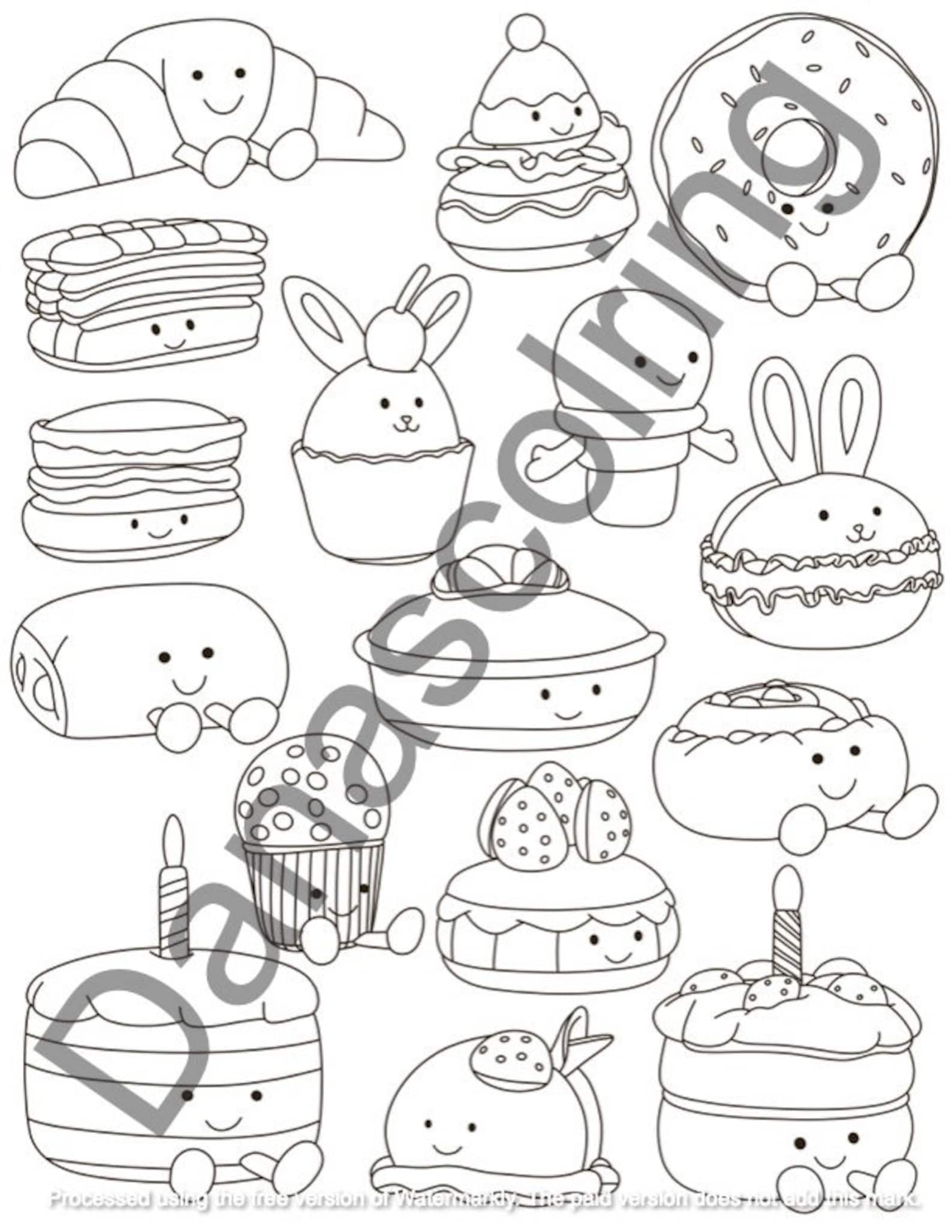 Jellycat Amuseables Dessert Coloring Sheet unofficial - Etsy