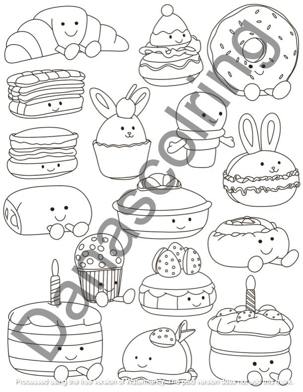 Jellycat Amuseables Dessert Coloring Sheet unofficial - Etsy