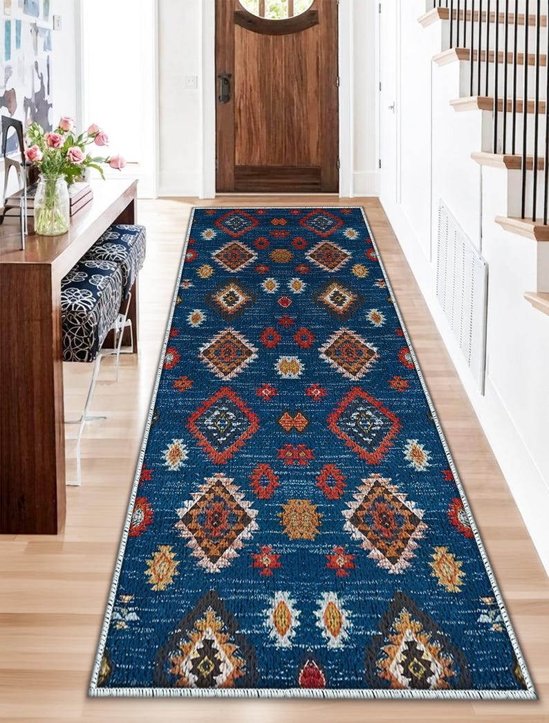 Diamond Patterned Stair Carpet, Stair Treads Rug, Non-slip Backing Rug ...