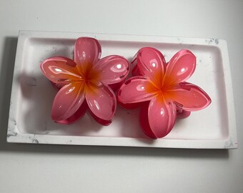 Hibiscus Flower Claw Clip - Etsy