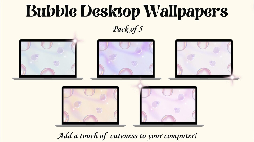 Desktop Wallpapers - Sparkling Bubble Themed, Compatible With Macbook ...