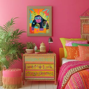 Colorful Safari Decor - Unframed Wall Art Print - Vibrant Bohemian ...