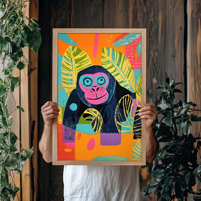Colorful Safari Decor - Unframed Wall Art Print - Vibrant Bohemian ...