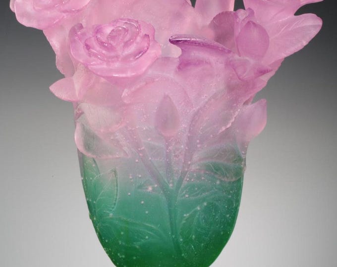 Daum France Roses Vase - Etsy