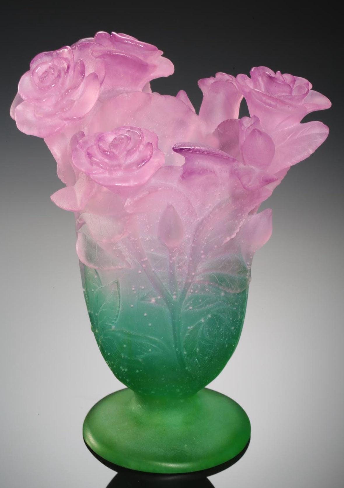 Daum France Roses Vase - Etsy