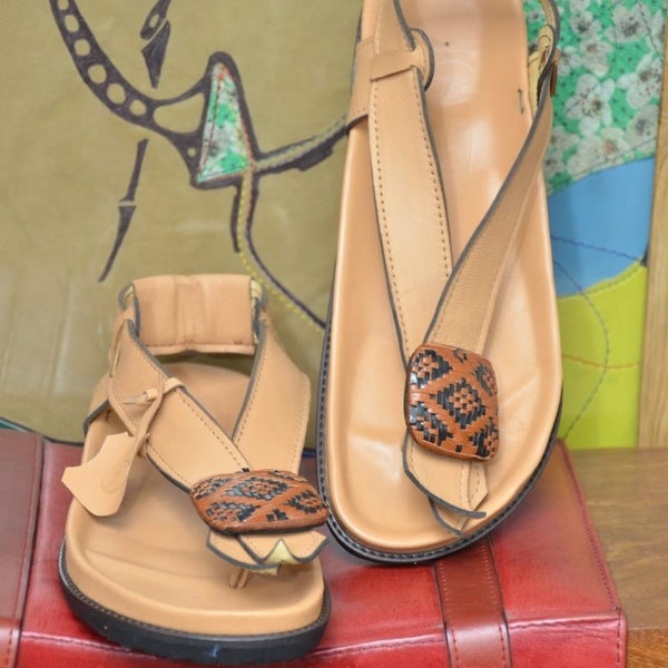 Gold African Sandals - Etsy