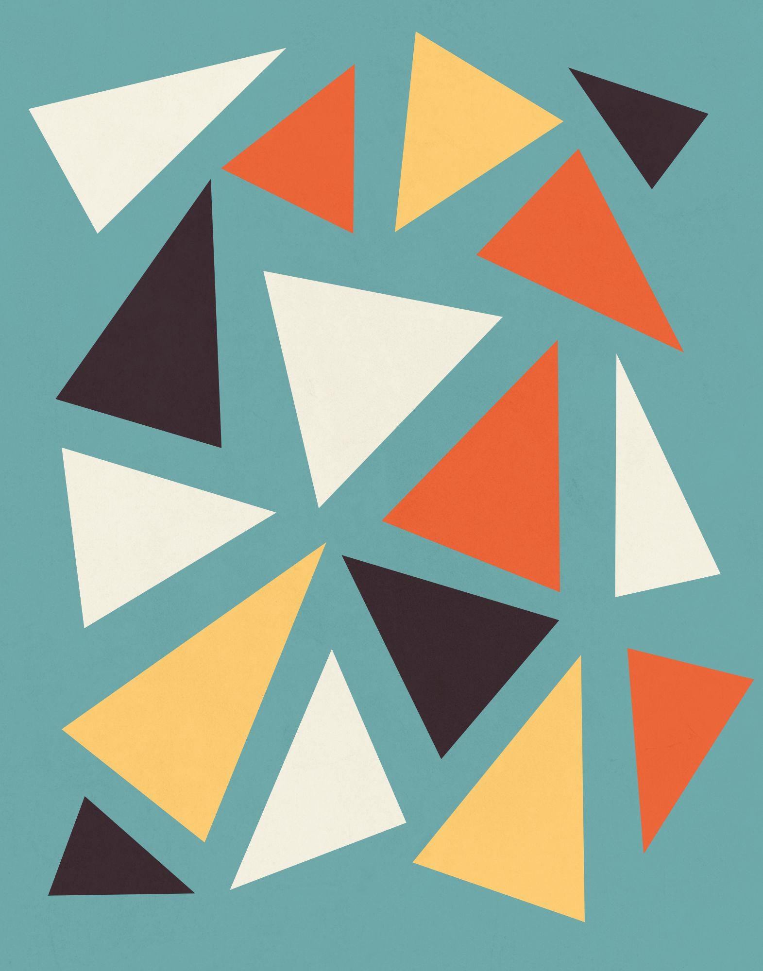 Modern Abstract Triangle Art Prints - Etsy