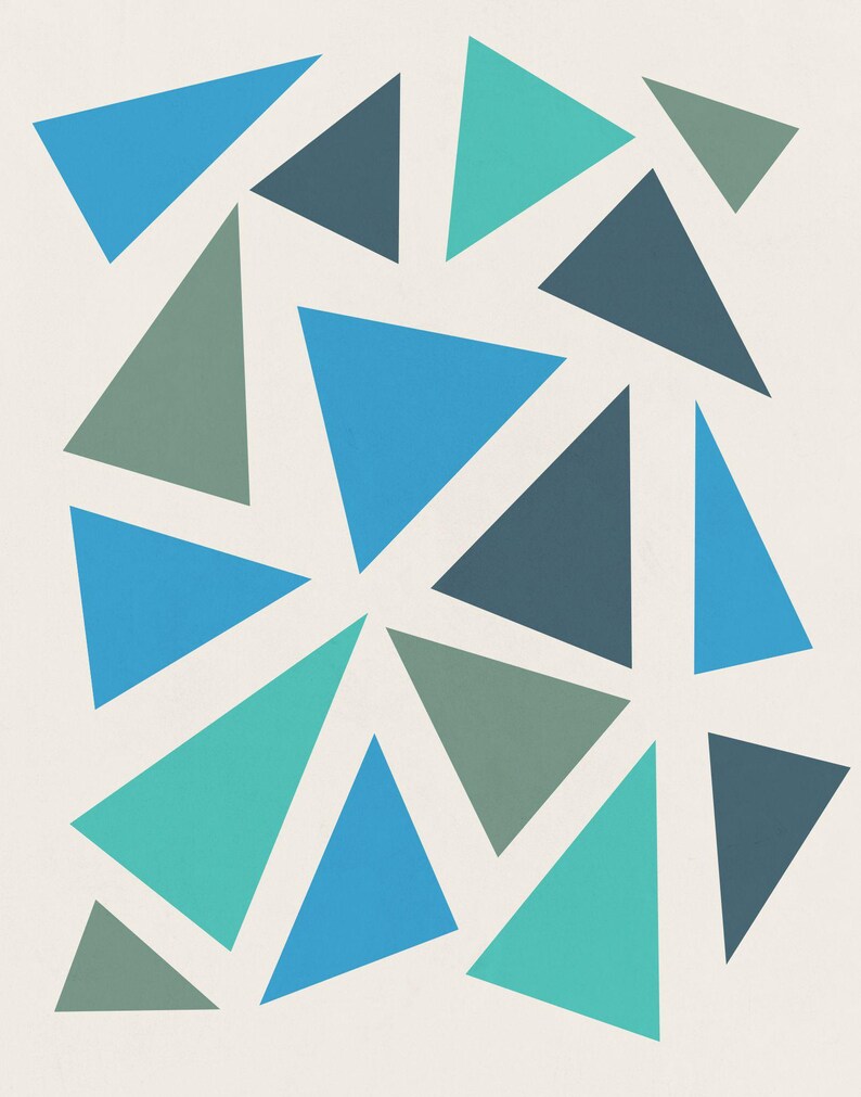 Modern Abstract Triangle Art Prints - Etsy