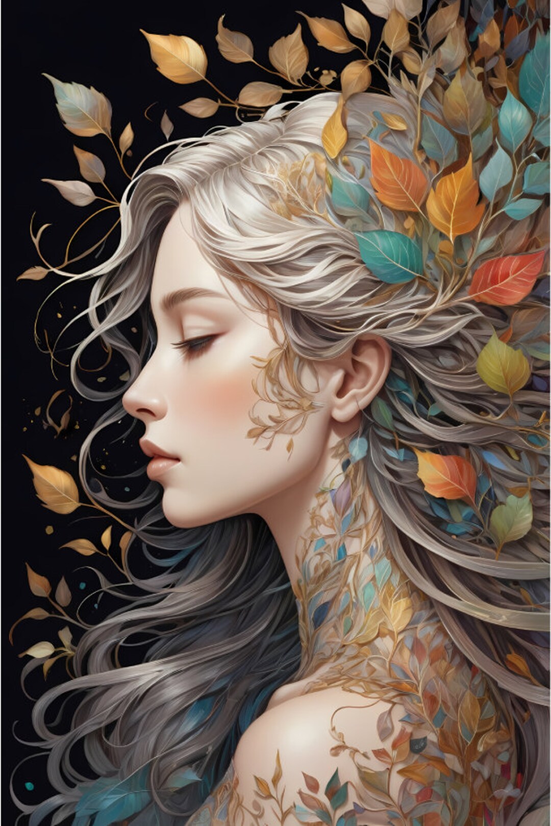 Goddess of Nature, Goddess, Digital Art Print, Wall Art, AI Art ...