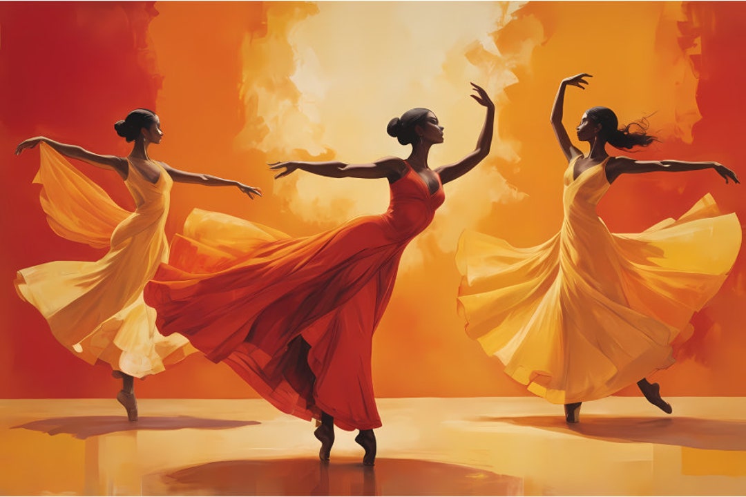 African Dance, African Women, African Motifs, Wall Art, Ai-generated ...