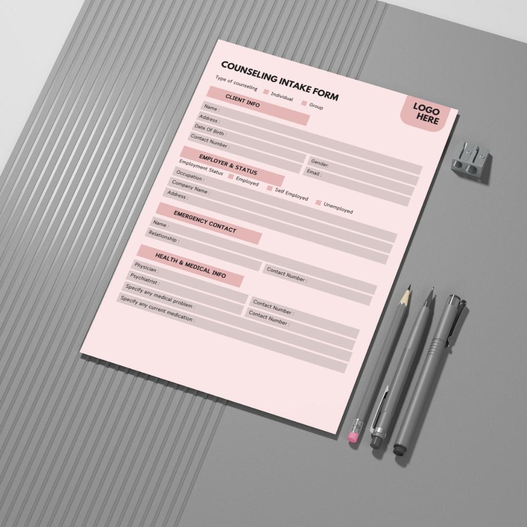 Counseling Intake Form, Informed Consent for Counseling and ...