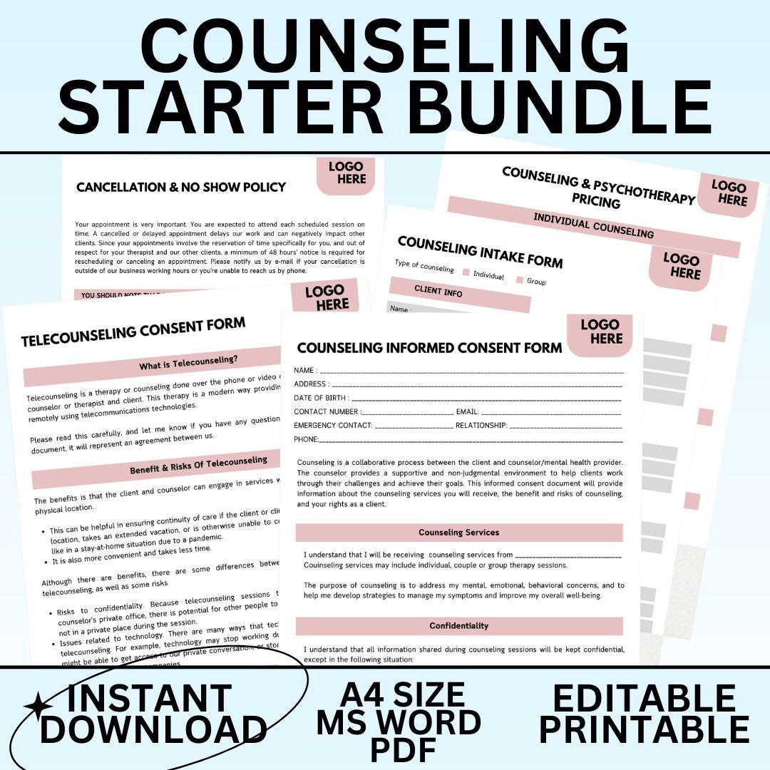 Counseling Intake Form, Informed Consent for Counseling and ...