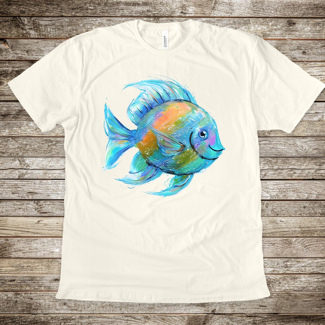 Colorful Sunfish T-shirt, Cute Fishing Gift, Retro Fish Shirt, Lake ...