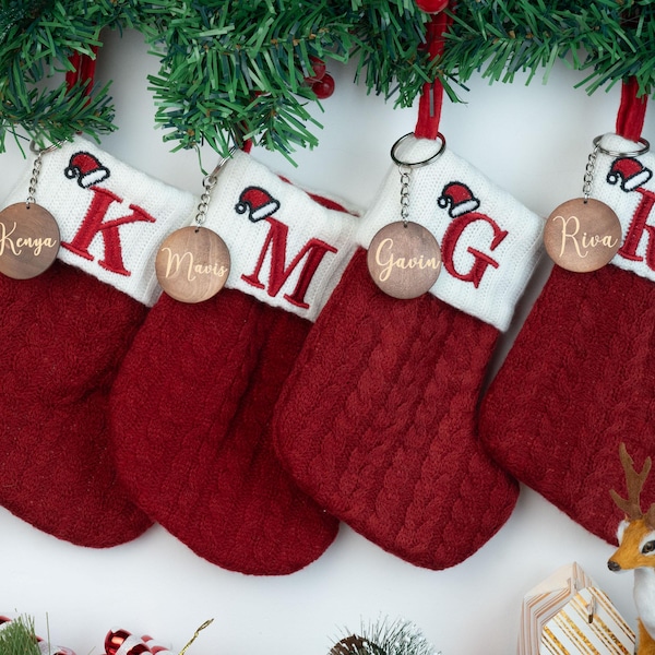 Mini Christmas Stockings With Initial - Etsy