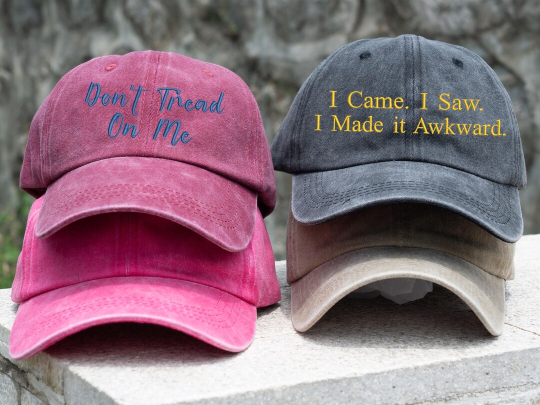 Cool Quote Cap,embroidered Hat With Custom Text,personalized Text Cap ...